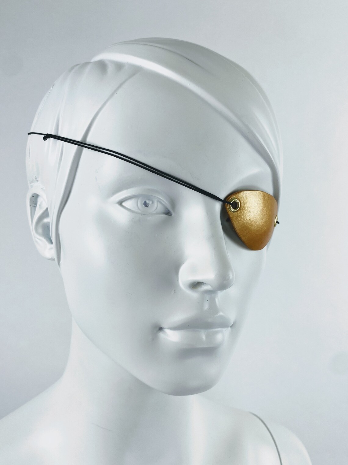 Gold Small Eyepatch Cosplay, Slim Eye Patch for Men, Left Eye Patch for ...