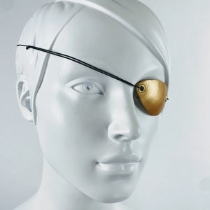 Gold Small Eyepatch Cosplay, Slim Eye Patch for Men, Left Eye Patch for ...