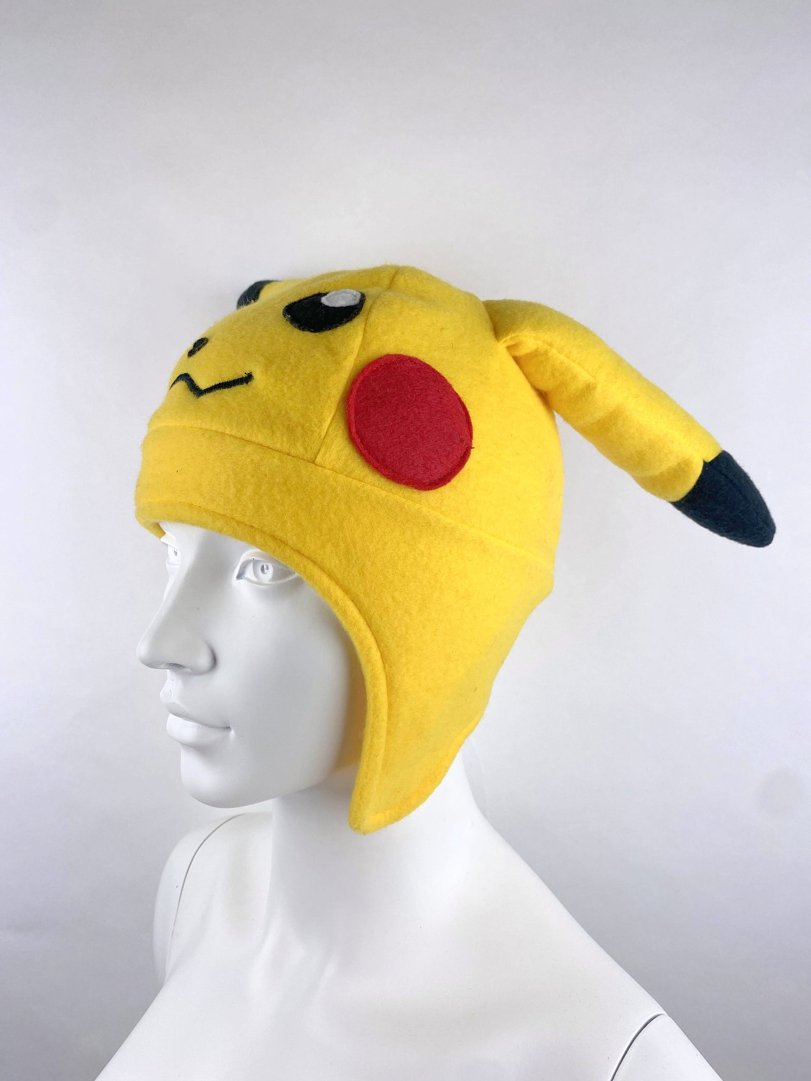 Pikachu Fleece Hat Popular Pokemon Cosplay Character Accessory | Etsy