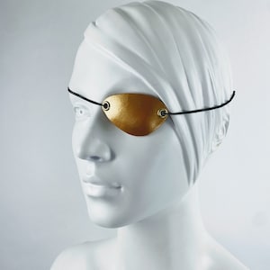 Gold Small Eyepatch Cosplay, Slim Eye Patch for Men, Left Eye Patch for ...