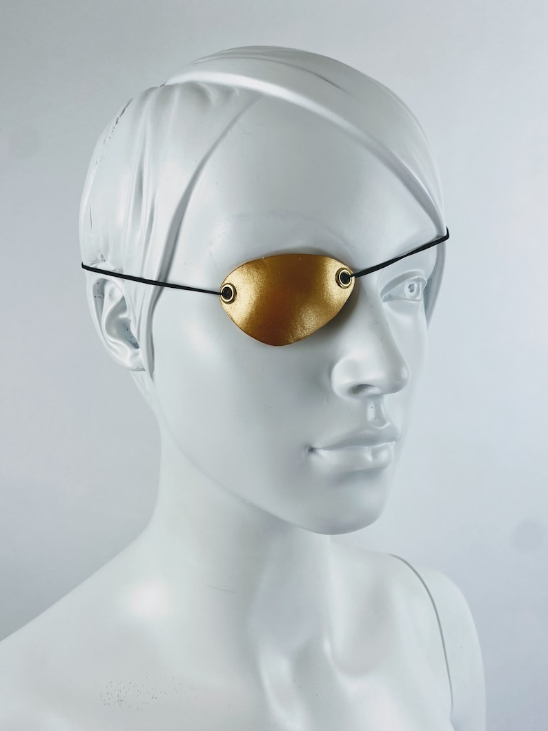 Gold Small Eyepatch Cosplay, Slim Eye Patch for Men, Left Eye Patch for ...