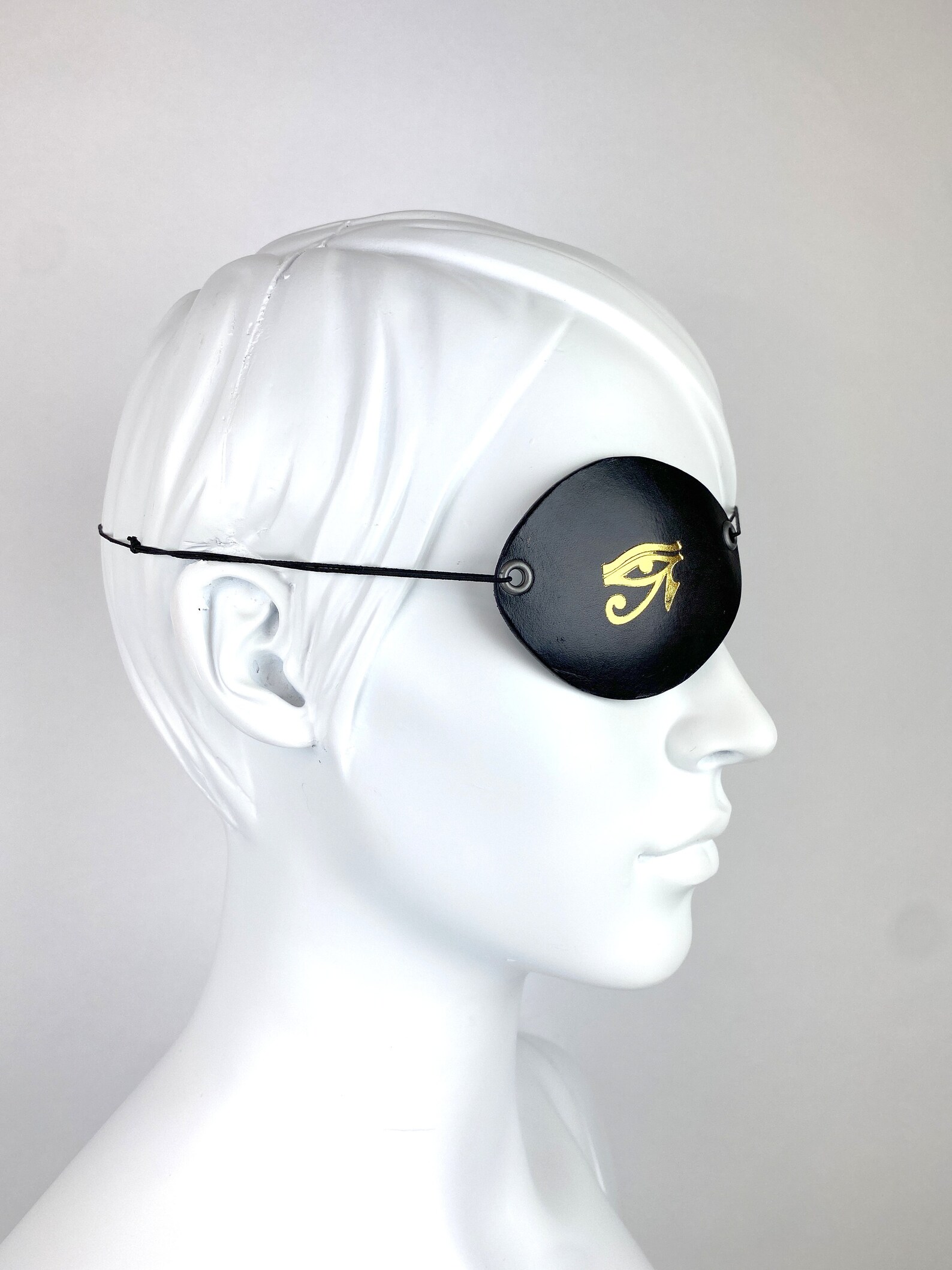 Goth Eyepatch Leather Eye of Horus Gold Eye of Ra Jewelry | Etsy