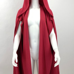 Adult Red Hooded Cloak Costume, Red Renaissance Clothing Women, Adult ...
