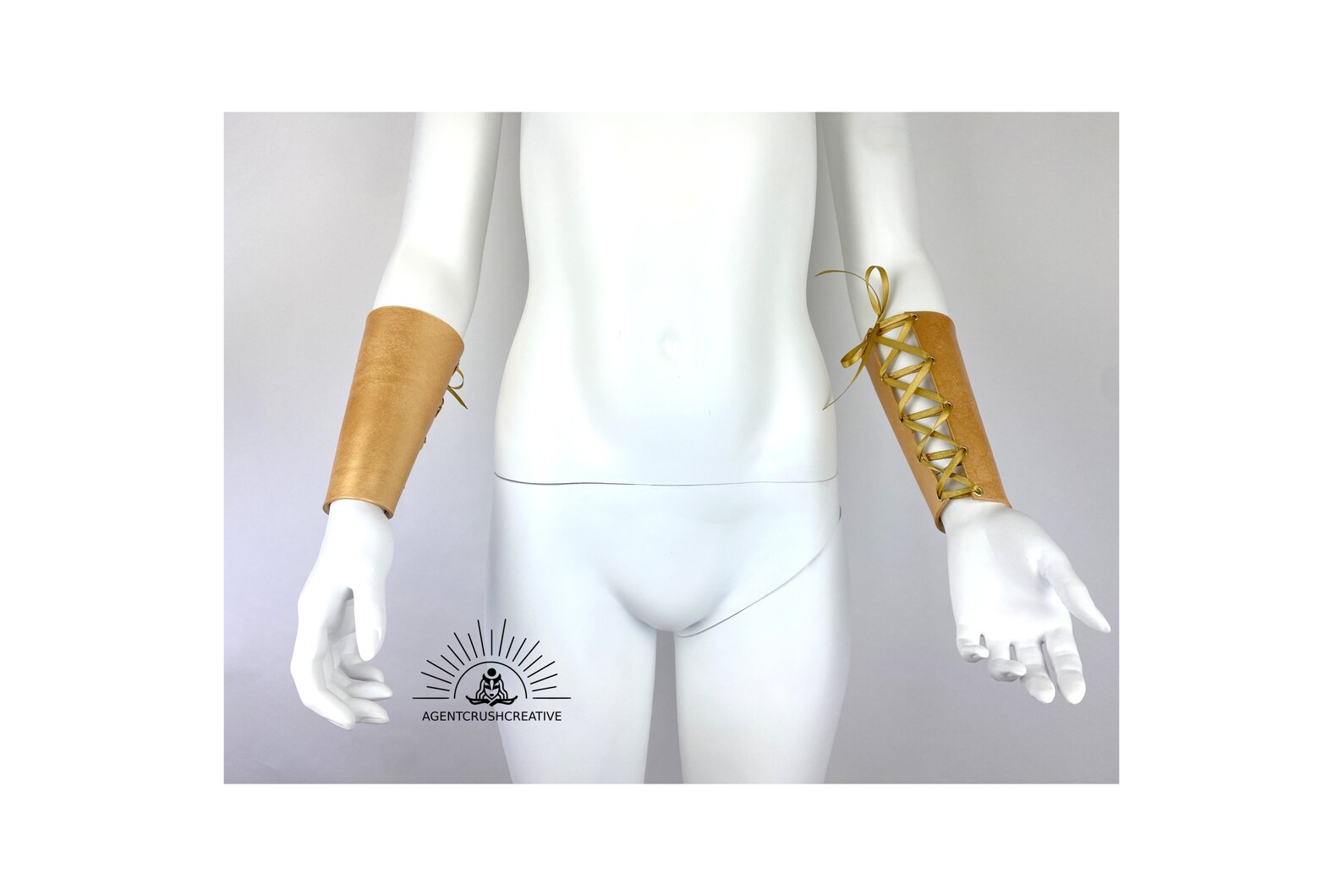 Gold Leather Bracers, Gold Gauntlets, Genuine Leather Gauntlets, Gold ...
