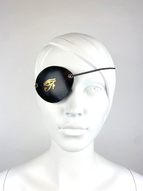 Goth Eyepatch Leather Eye of Horus Gold Eye of Ra Jewelry | Etsy