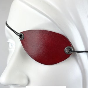 Red Small Eyepatch Cosplay, Slim Eye Patch for Men, Left Eye Patch for ...