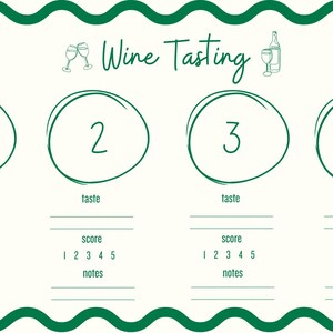 Printable Wine Tasting Sheet | Wine Flight Scorecard | At-home Wine ...
