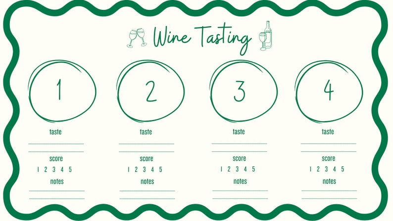 Printable Wine Tasting Sheet | Wine Flight Scorecard | At-home Wine ...