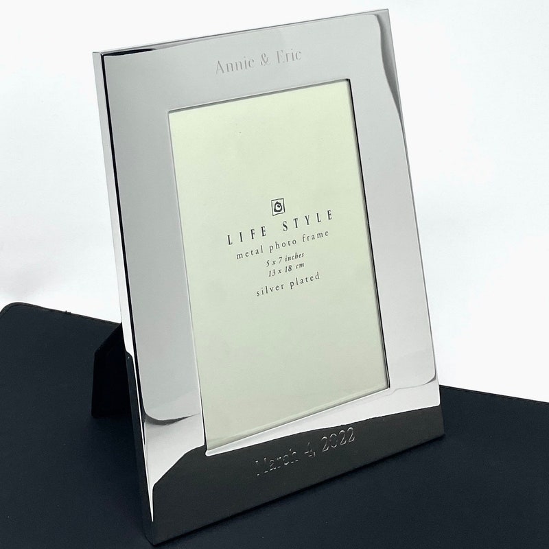 Engraved Silver Frame With Text - Etsy