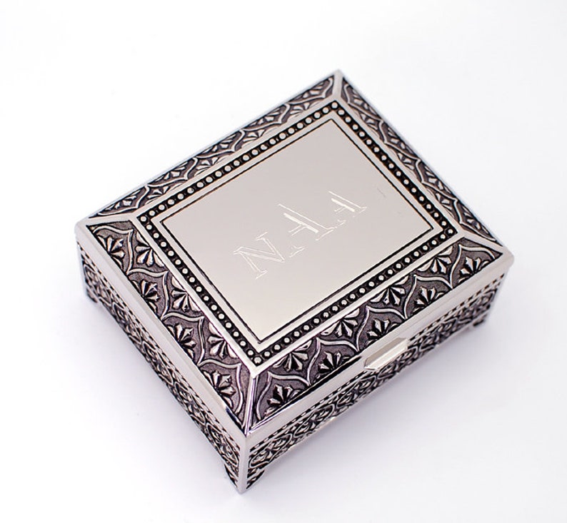 Monogrammed 4 Inch Jewelry Box Personalized Jewelry Box - Etsy
