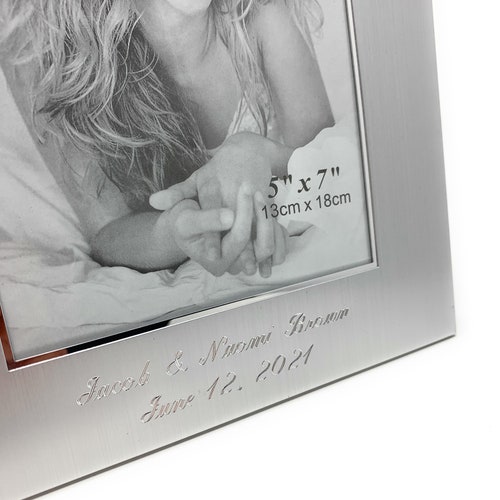 Personalized 5x7 Picture Frame Engraved Photo Frame Silver - Etsy