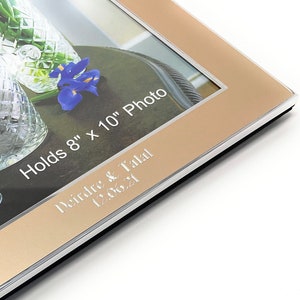 Personalized Golden Photo Frame 8x10 - Engraved Photo Frame - Wedding ...