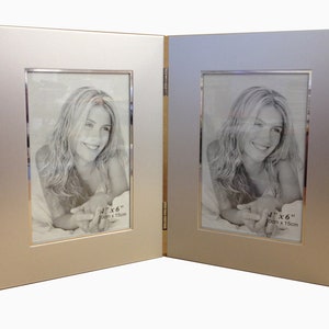 Twin Personalized photo frame 4x6 Engraved Double Picture | Etsy