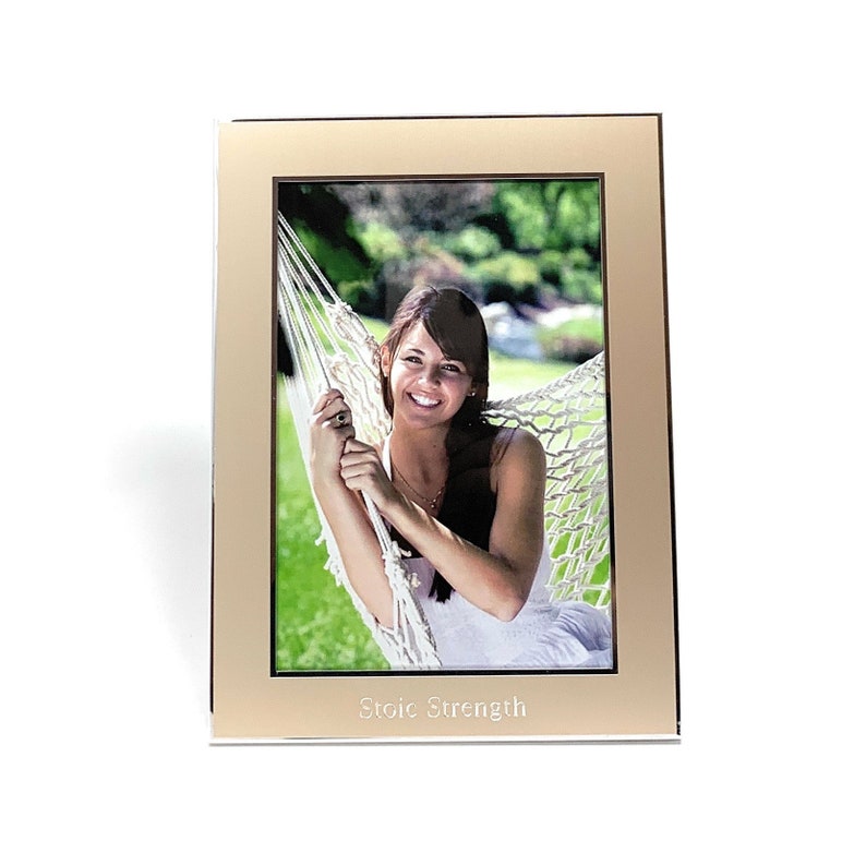 Personalized Golden 5x7 Photo Frame - Engraved With Text Unique ...