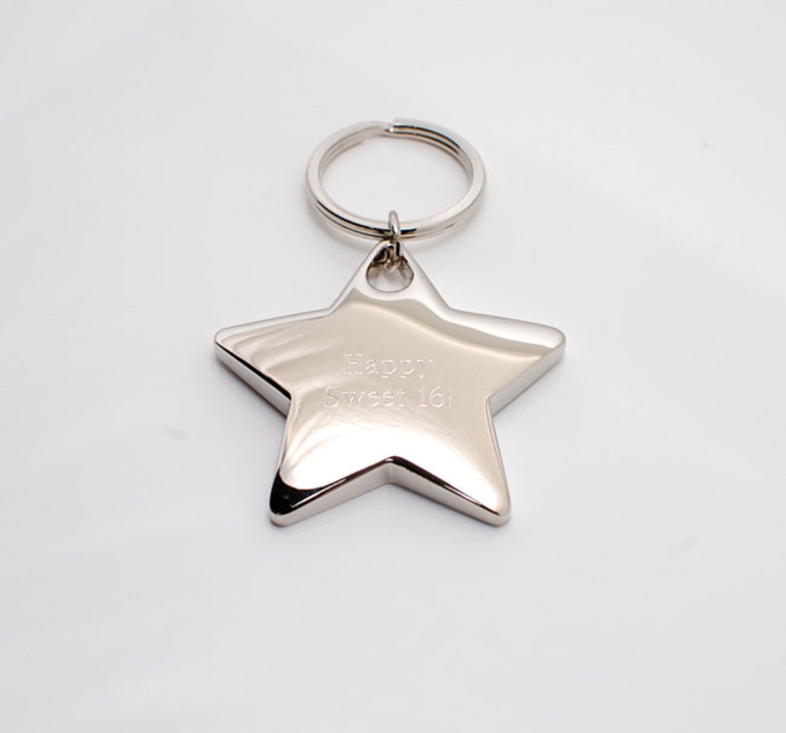 Personalized Key Chain Engraved Key Chain Star Key Chain - Etsy