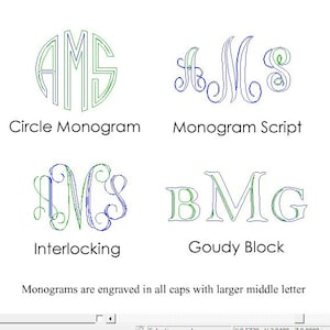 Monogram Square Jewelry Box With 3 Letters - Middle Letter Larger - Etsy
