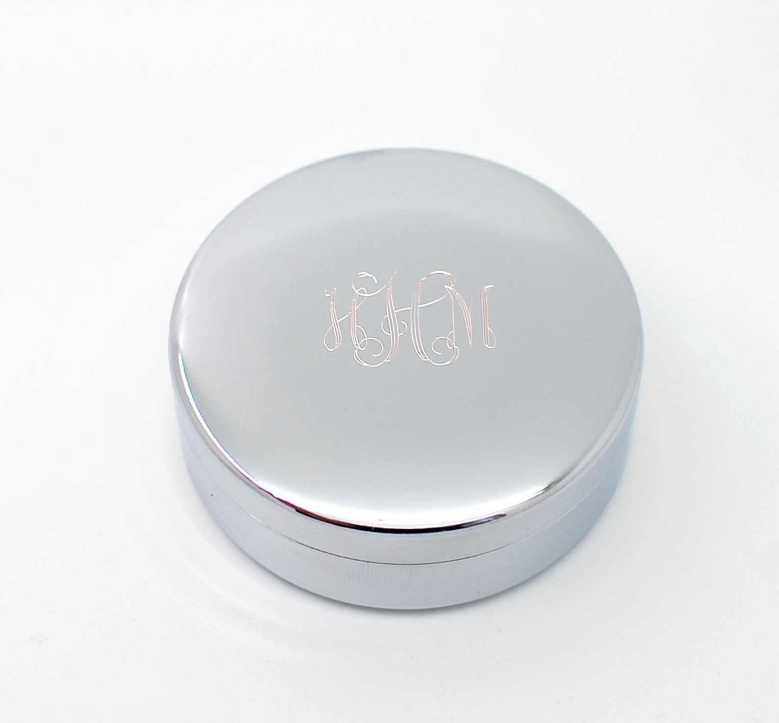Personalized Round Jewelry Box for Bridesmaid, Engraved Jewelry Box ...