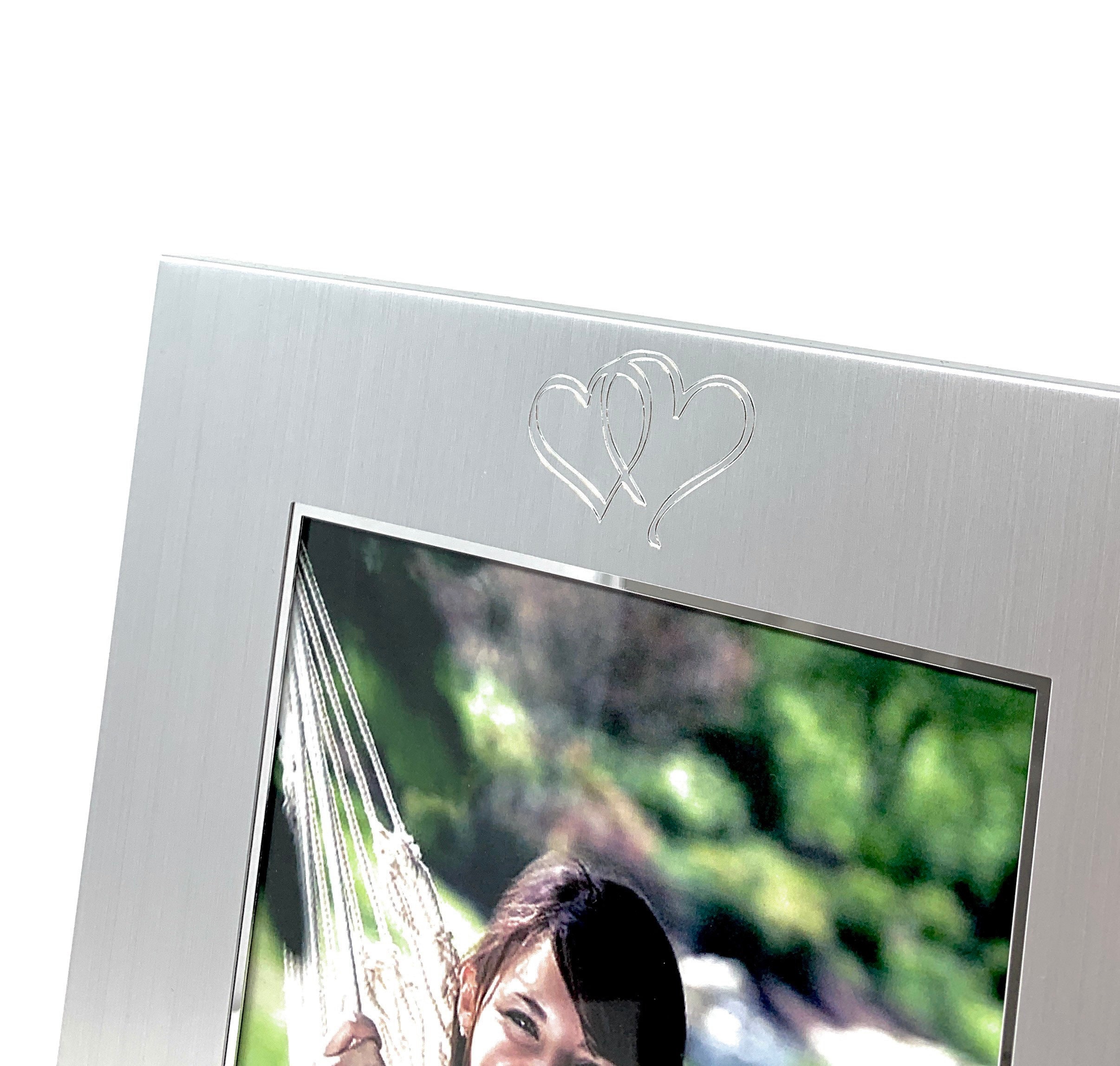 Personalized 5x7 Vertical Photo Frame With Logo on Top and 2 | Etsy