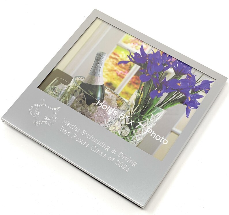 5x7 Frame With Custom Logo and Text Engraved Personalized Photo Frame ...