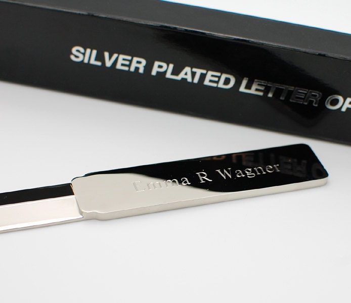 Personalized Letter Opener - Engraved Silver Letter Opener for Fathers ...
