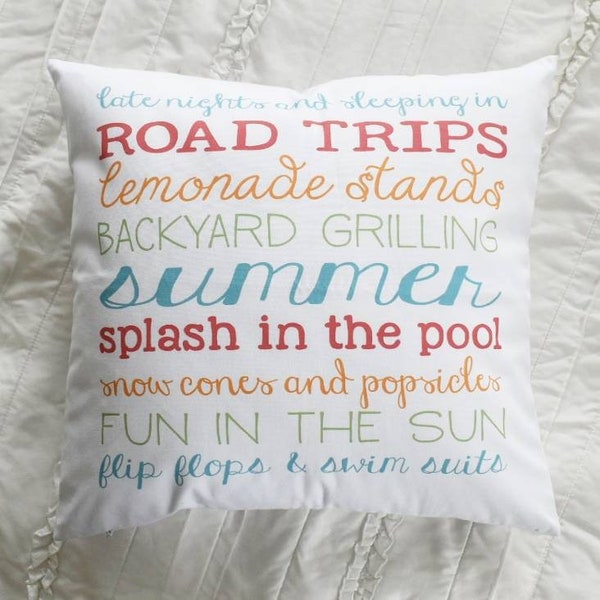 Summer Pillow - Etsy