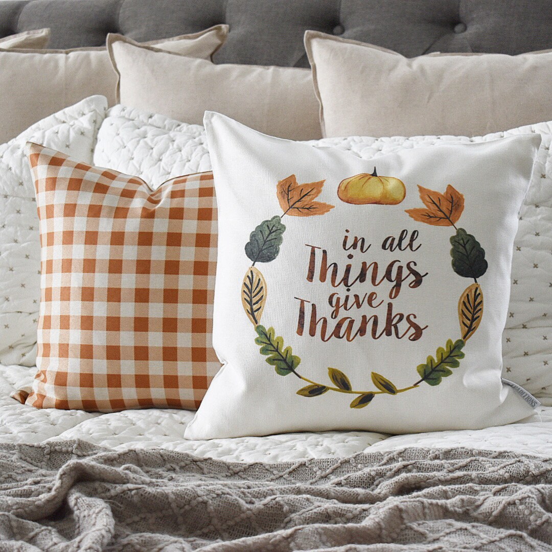 Fall Pillow Cover, Hello Autumn, Fall Decor, Fall Pillow, Be Thankful ...