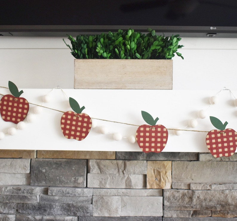 Teacher Appreciation Gift Apple Garland Apple Banner Back | Etsy