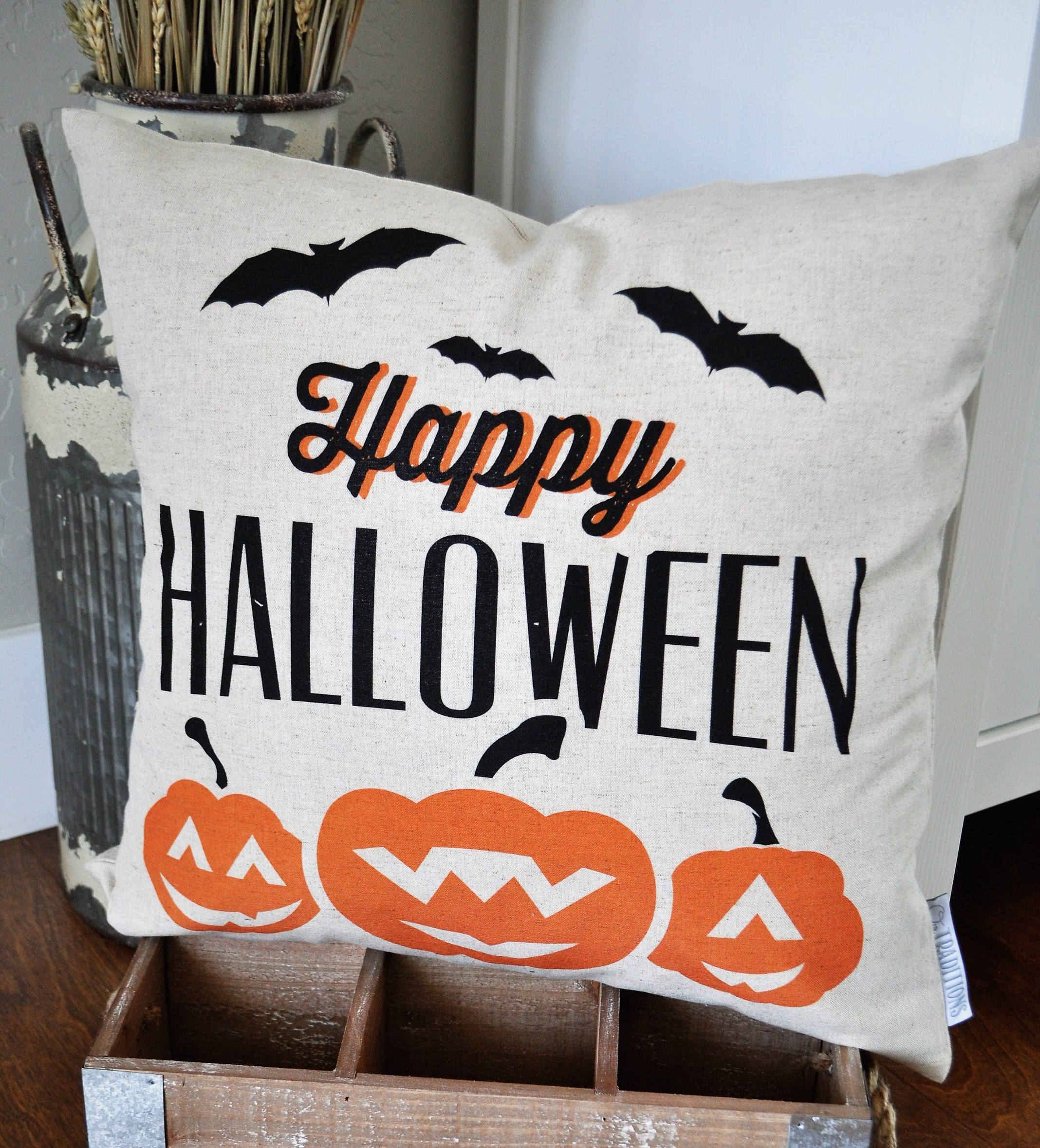 Halloween Pillow Cover Happy Halloween Pillow Cover | Etsy
