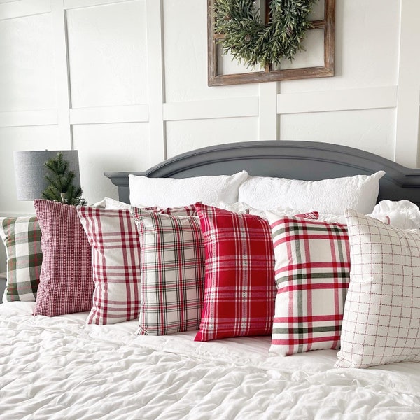 Christmas Plaid Pillow - Etsy