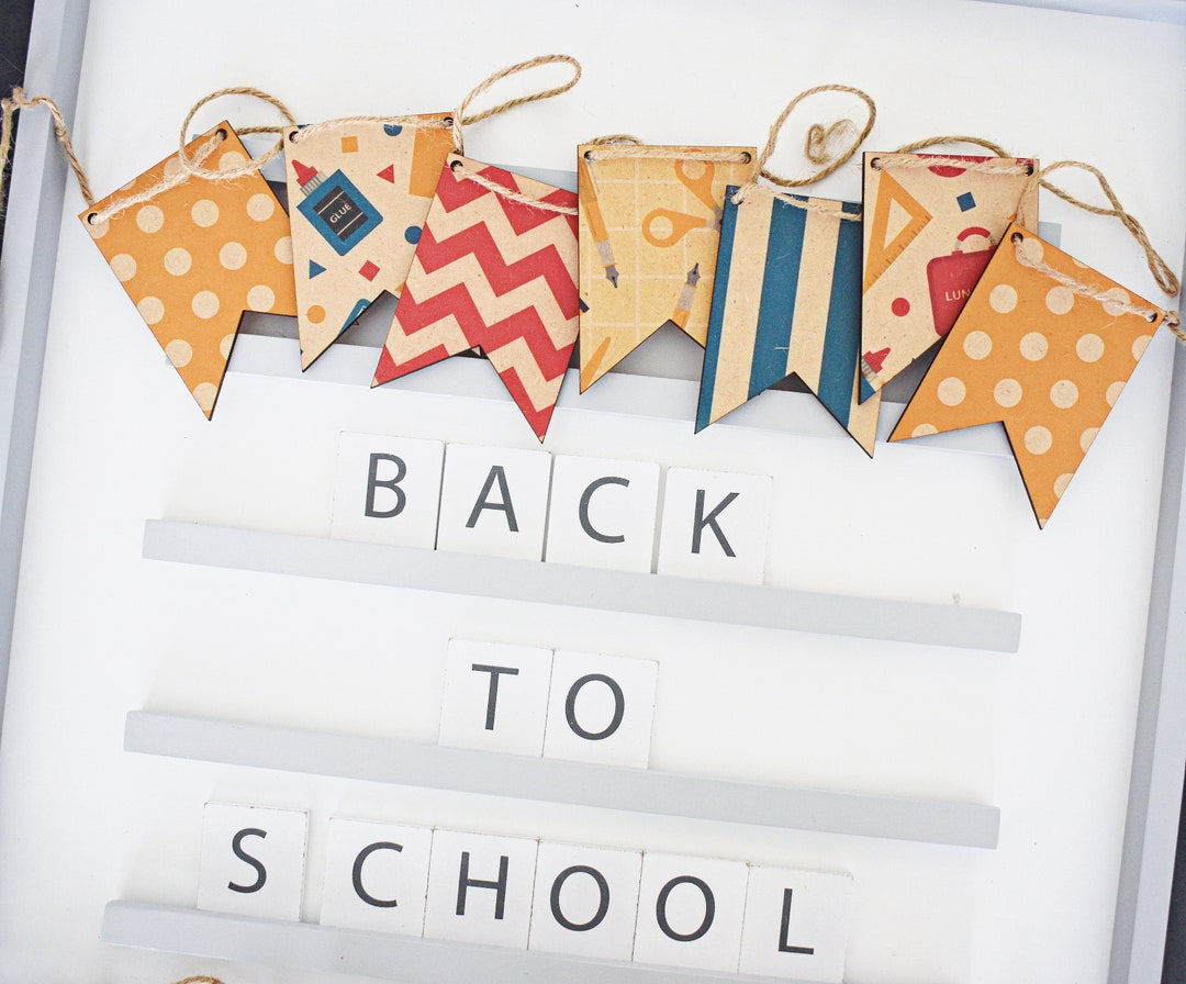 Teacher Appreciation Gift, Back to School Garland, Apple Banner, Back ...