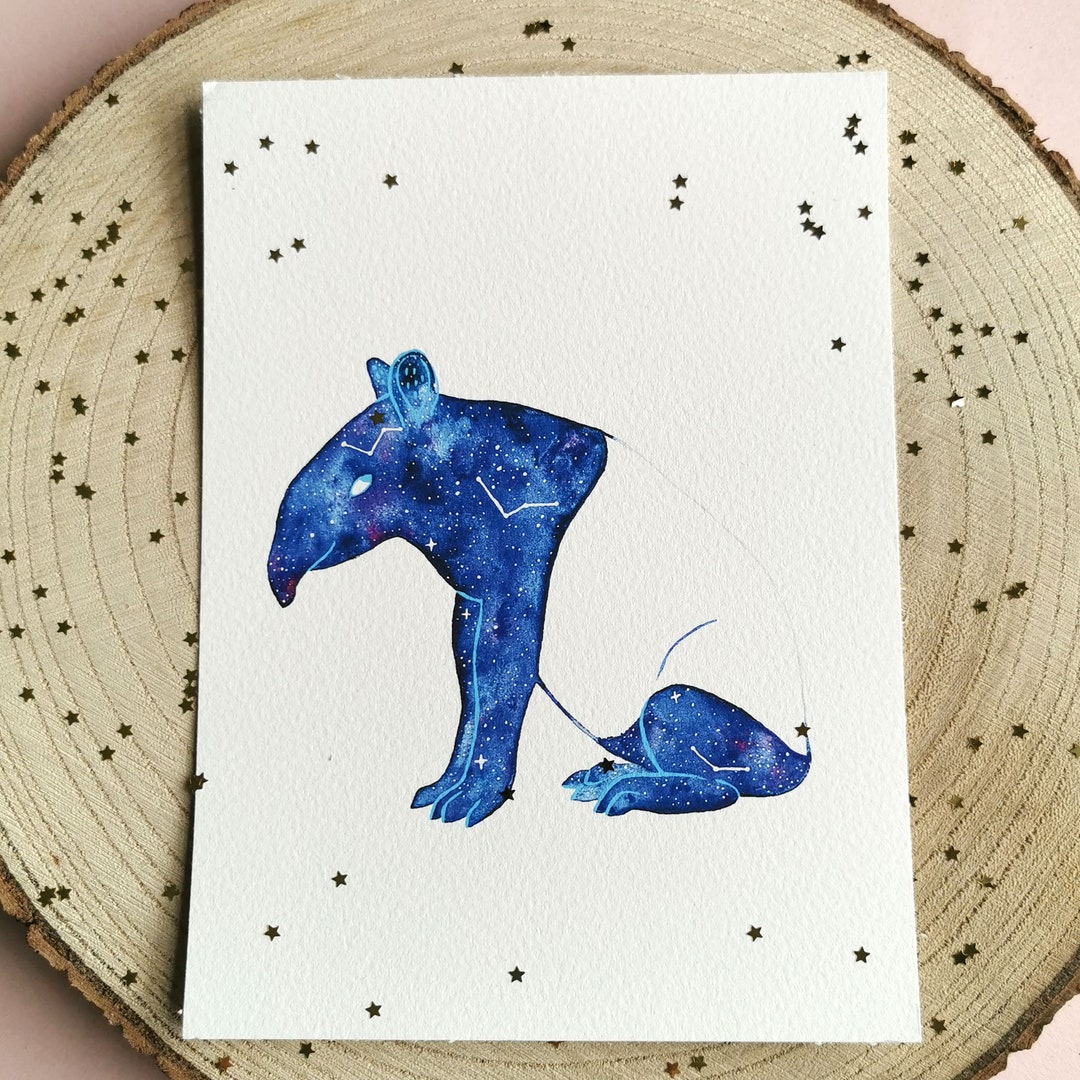 Tapir Art Print, Animal Art Print, Constellation Art, Animal Wall Décor ...