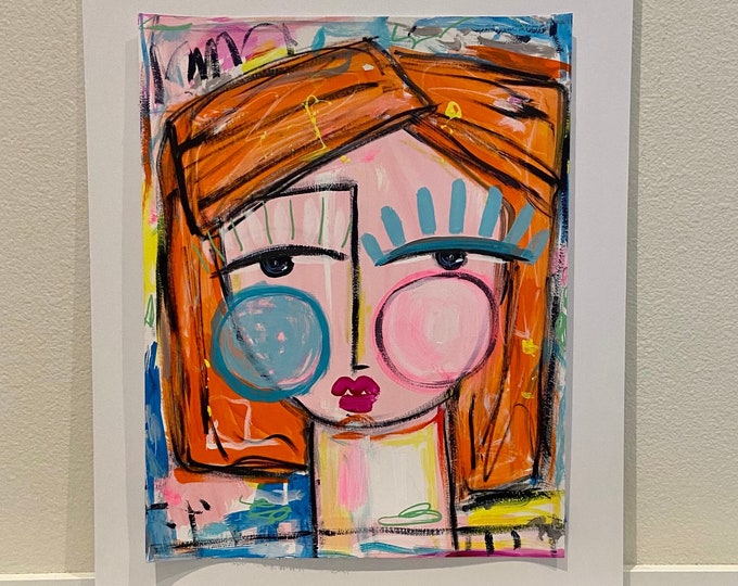 Abstract Painting Original Abstract Face Portrait Painting Colorful ...