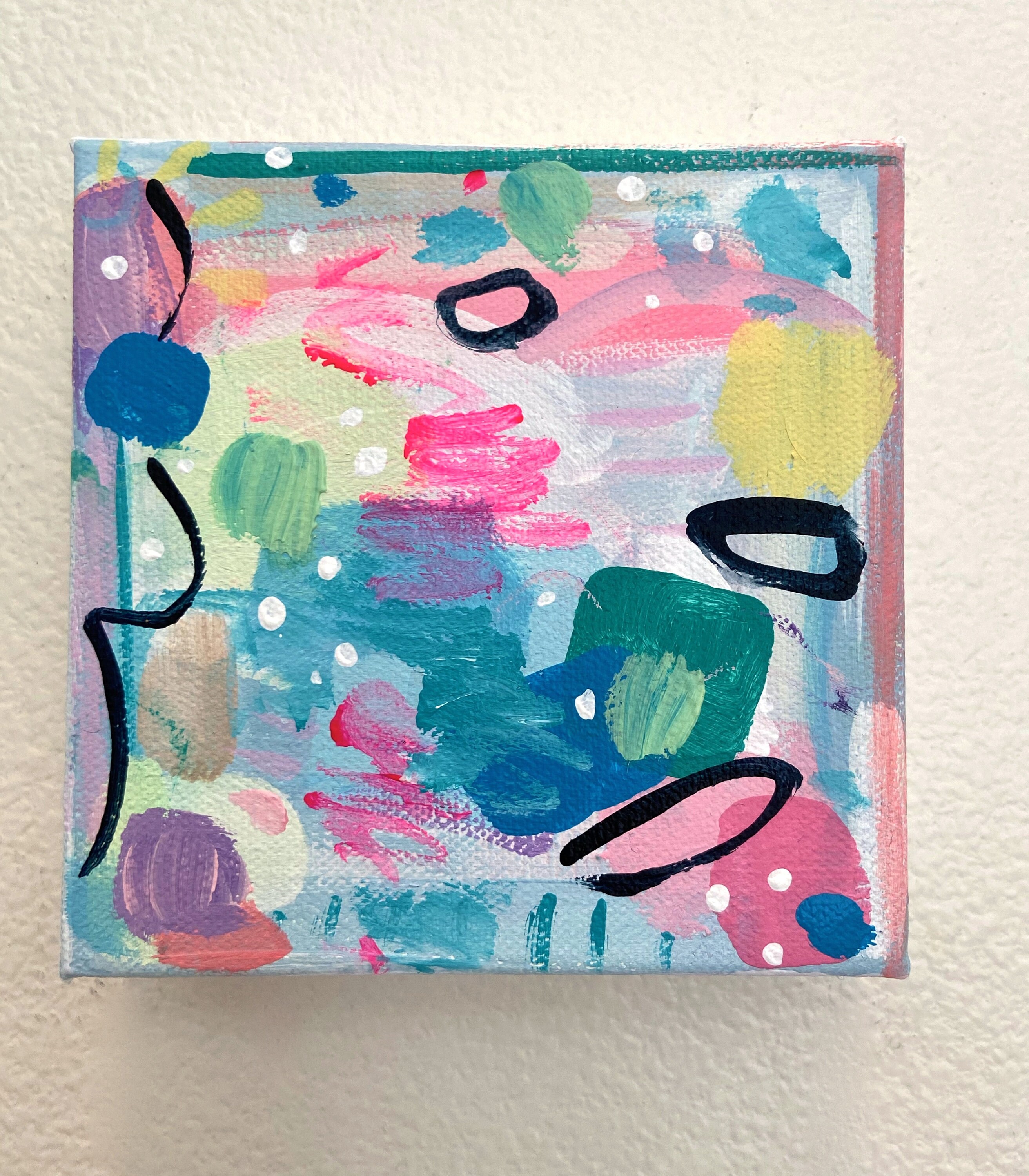 Small Abstract Painting on Canvas Original Art Abstract Wall | Etsy