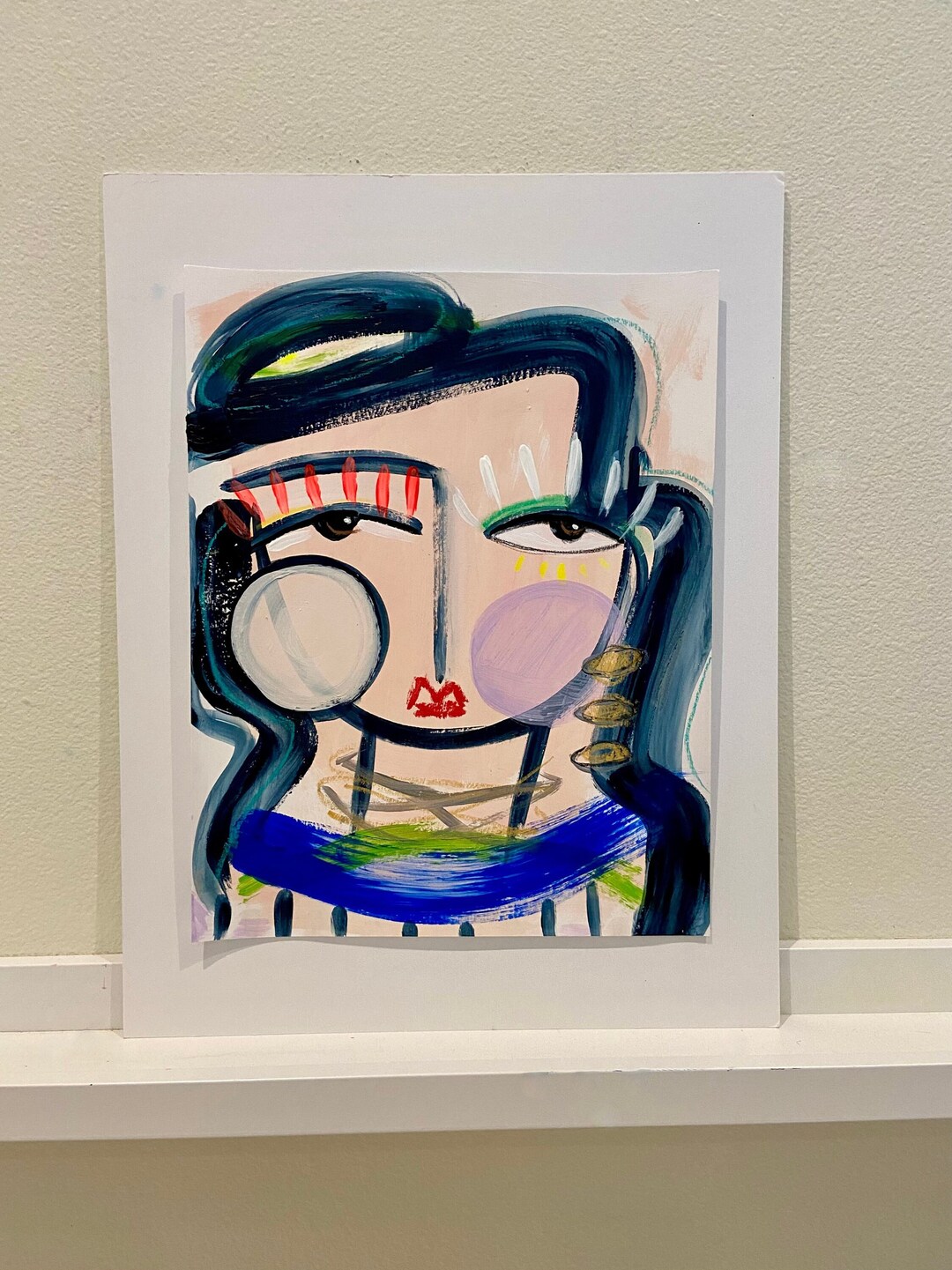 Colorful Abstract Face Painting Modern Abstract Face Art Original ...