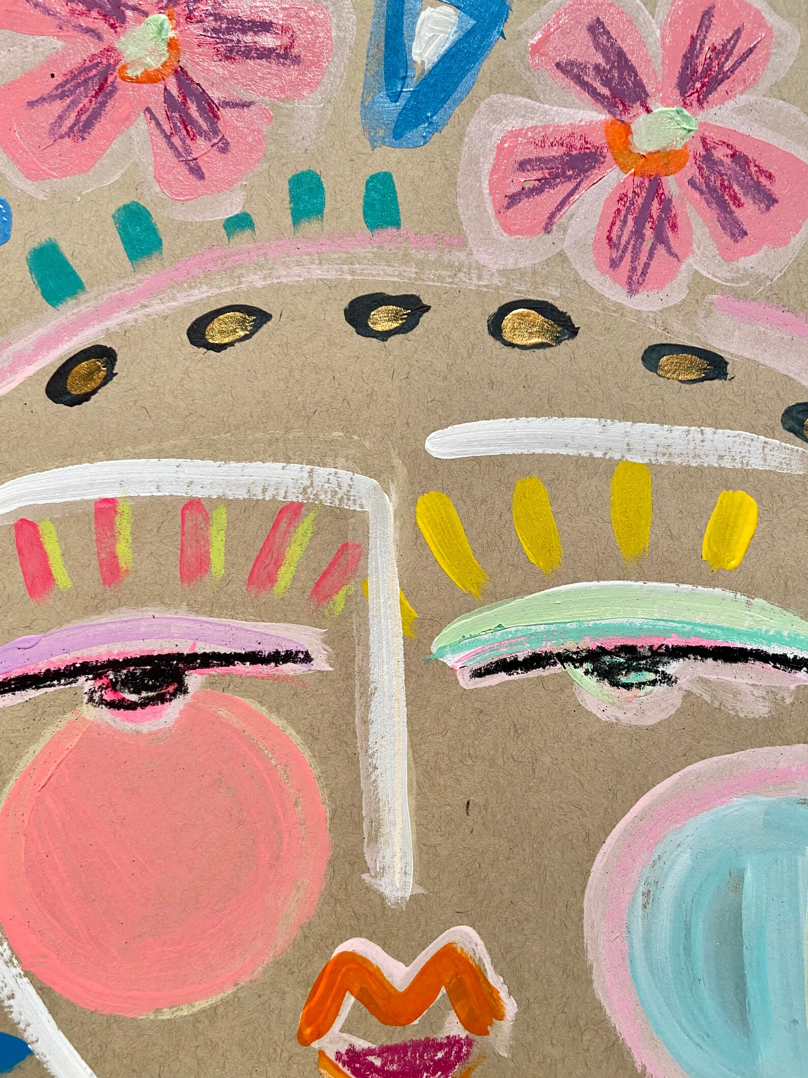 Abstract Face Painting Colorful Abstract Art Original - Etsy