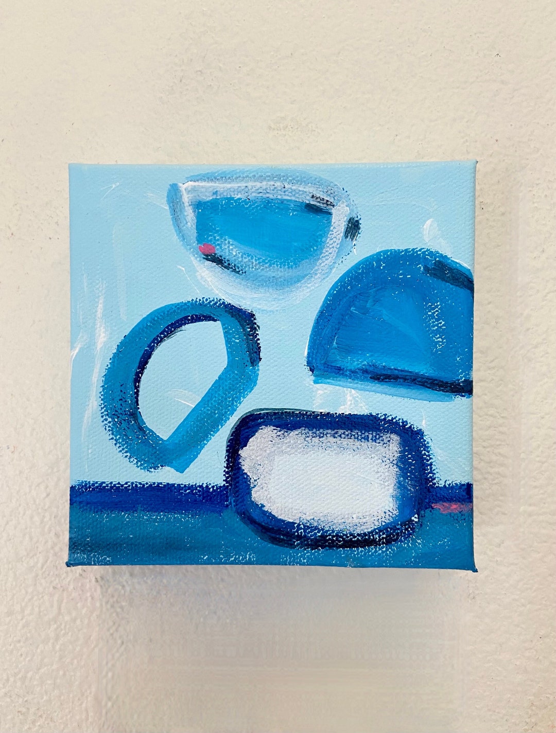 Blue Abstract Art Simple Abstract Art Small Abstract Canvas Painting ...