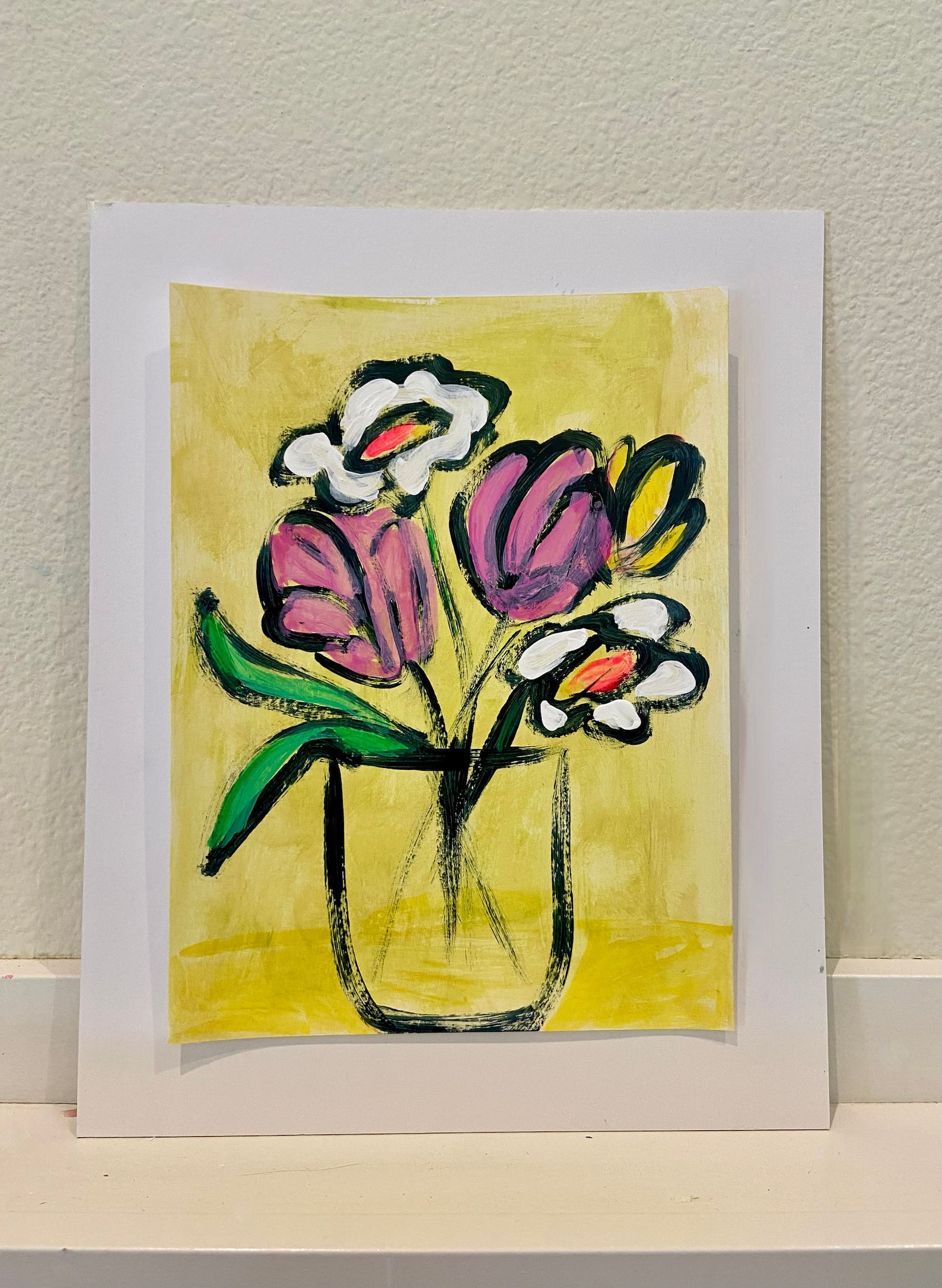 Abstract Floral Painting Expressionist Flower Wall Art Colorful Floral ...