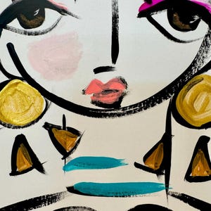 Abstract Face Art Abstract Portrait Original Art Figurative Painting ...