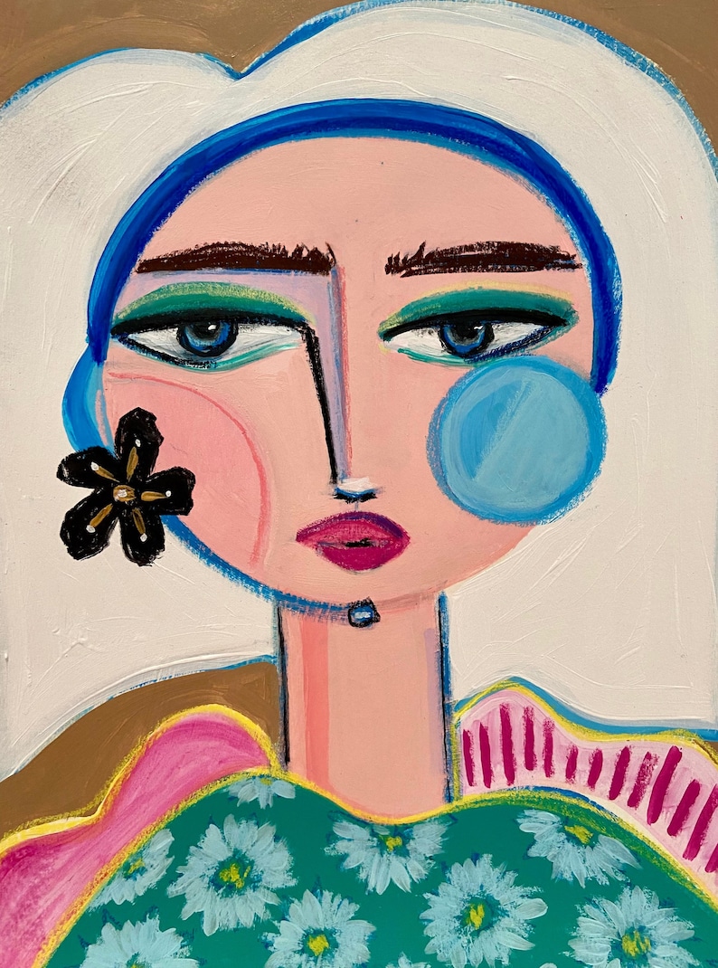 Abstract Face Painting Colorful Abstract Art Original - Etsy