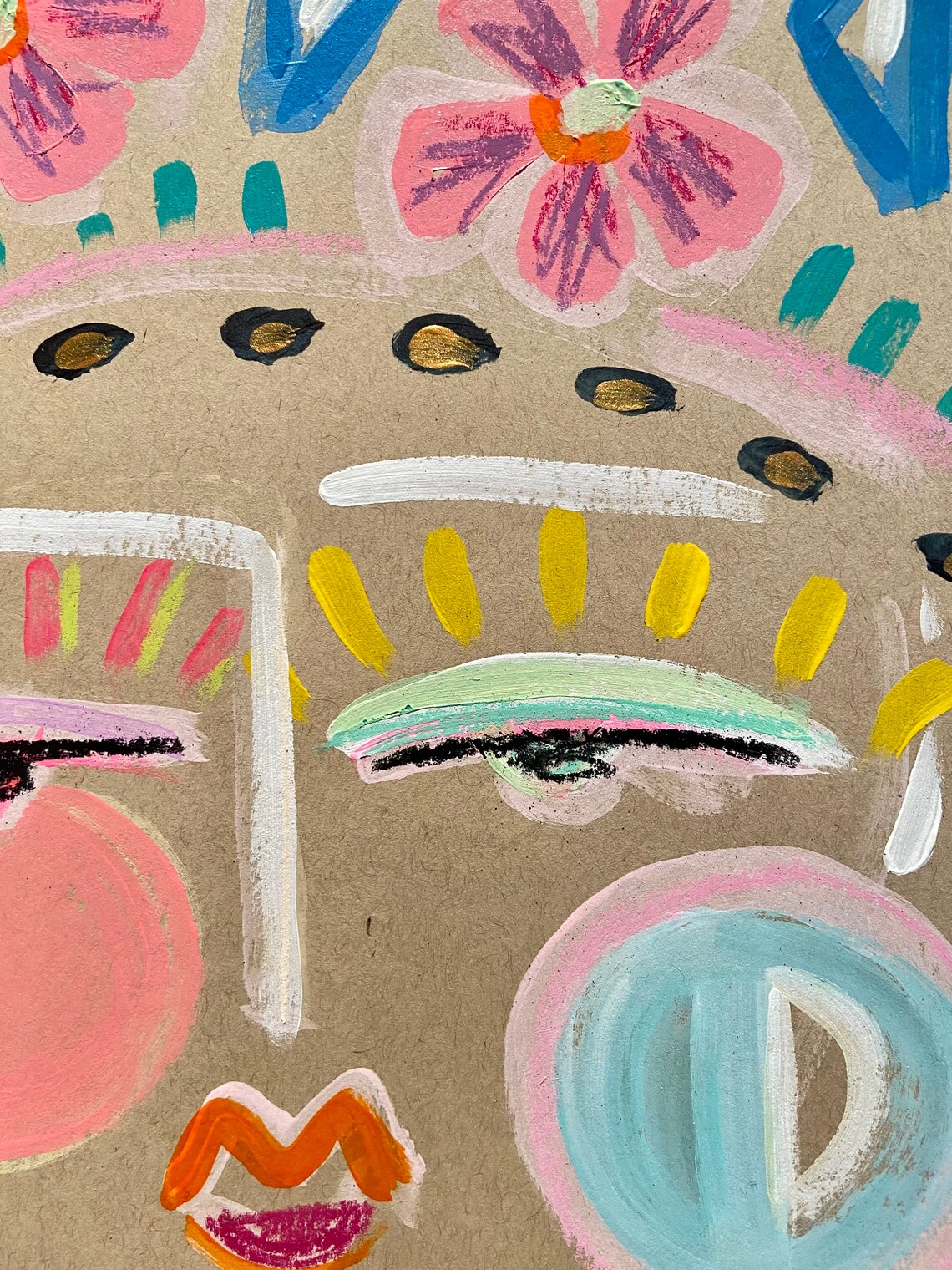 Abstract Face Painting Colorful Abstract Art Original - Etsy