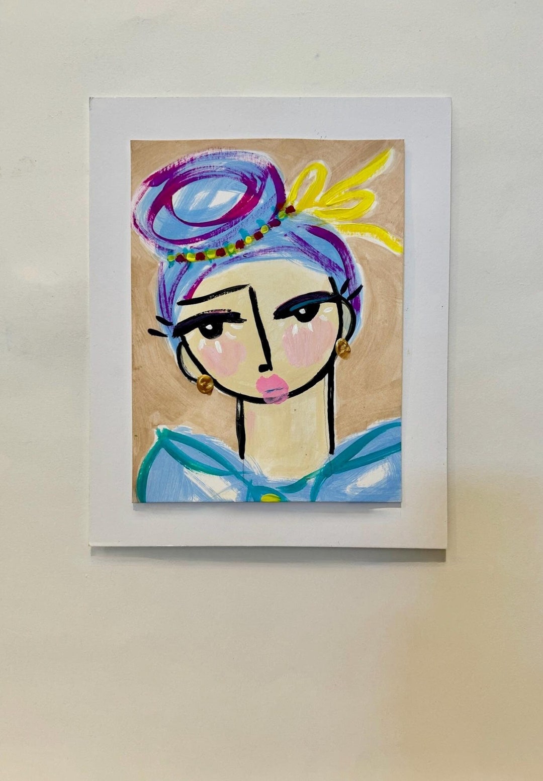 Abstract Face Art Abstract Portrait Original Art Figurative Painting ...