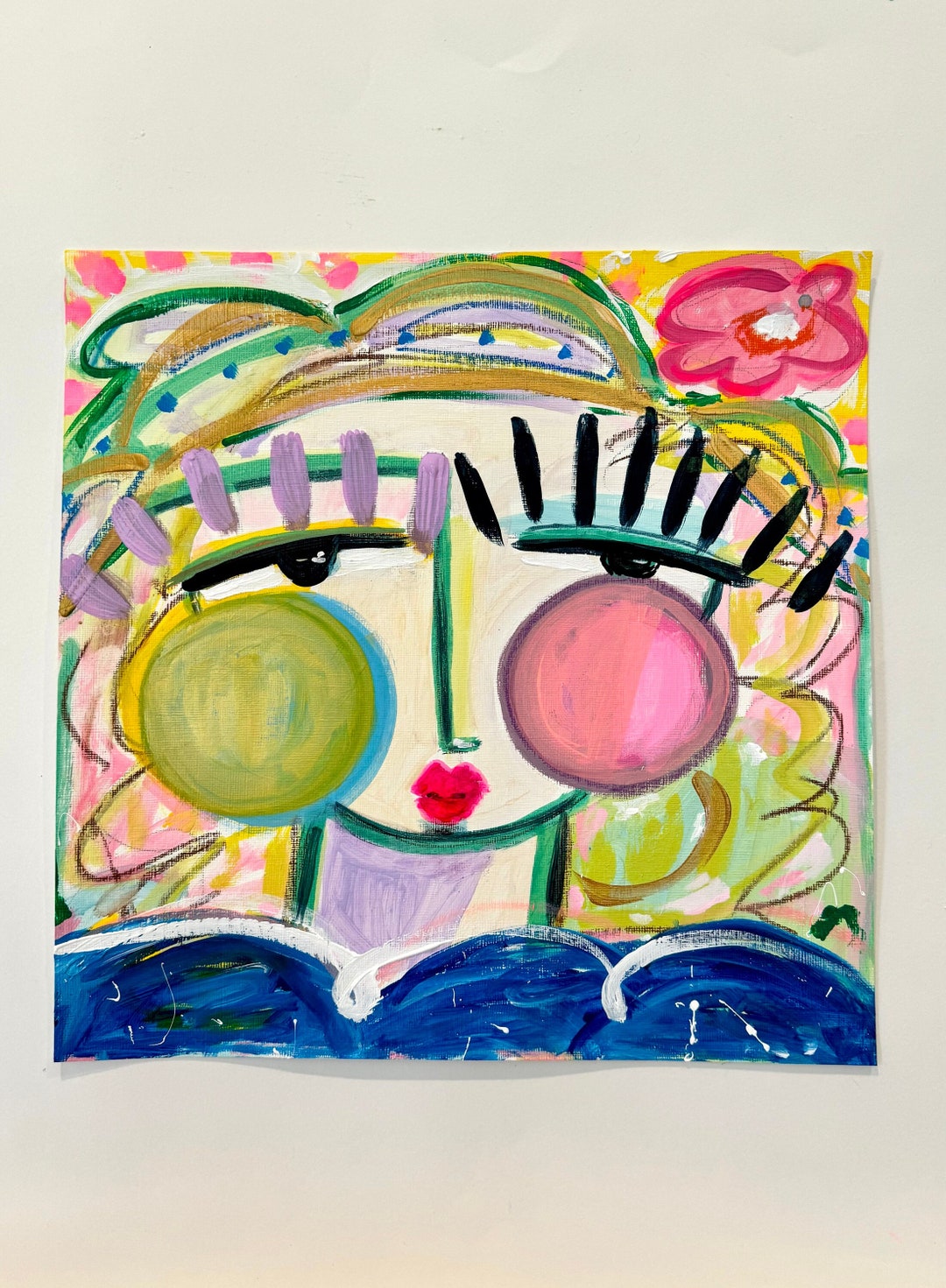 Colorful Woman Painting Abstract Face Art Portrait Painting Abstract ...