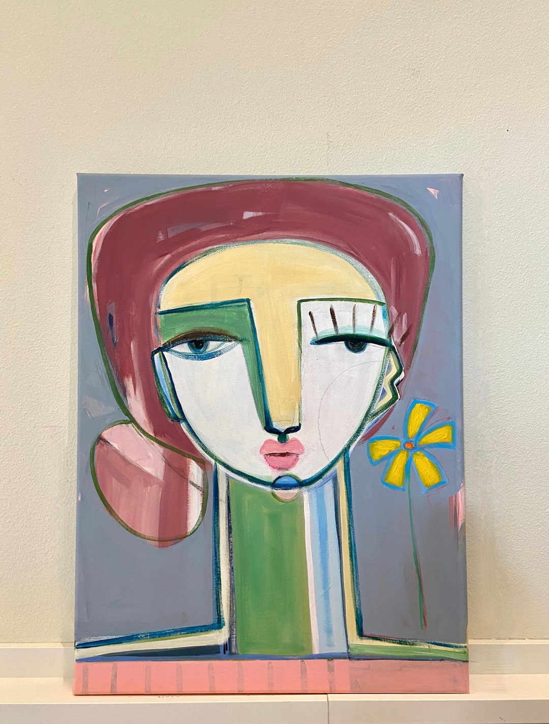 Original Figure Painting Canvas Abstract Portrait Painting Contemporary ...