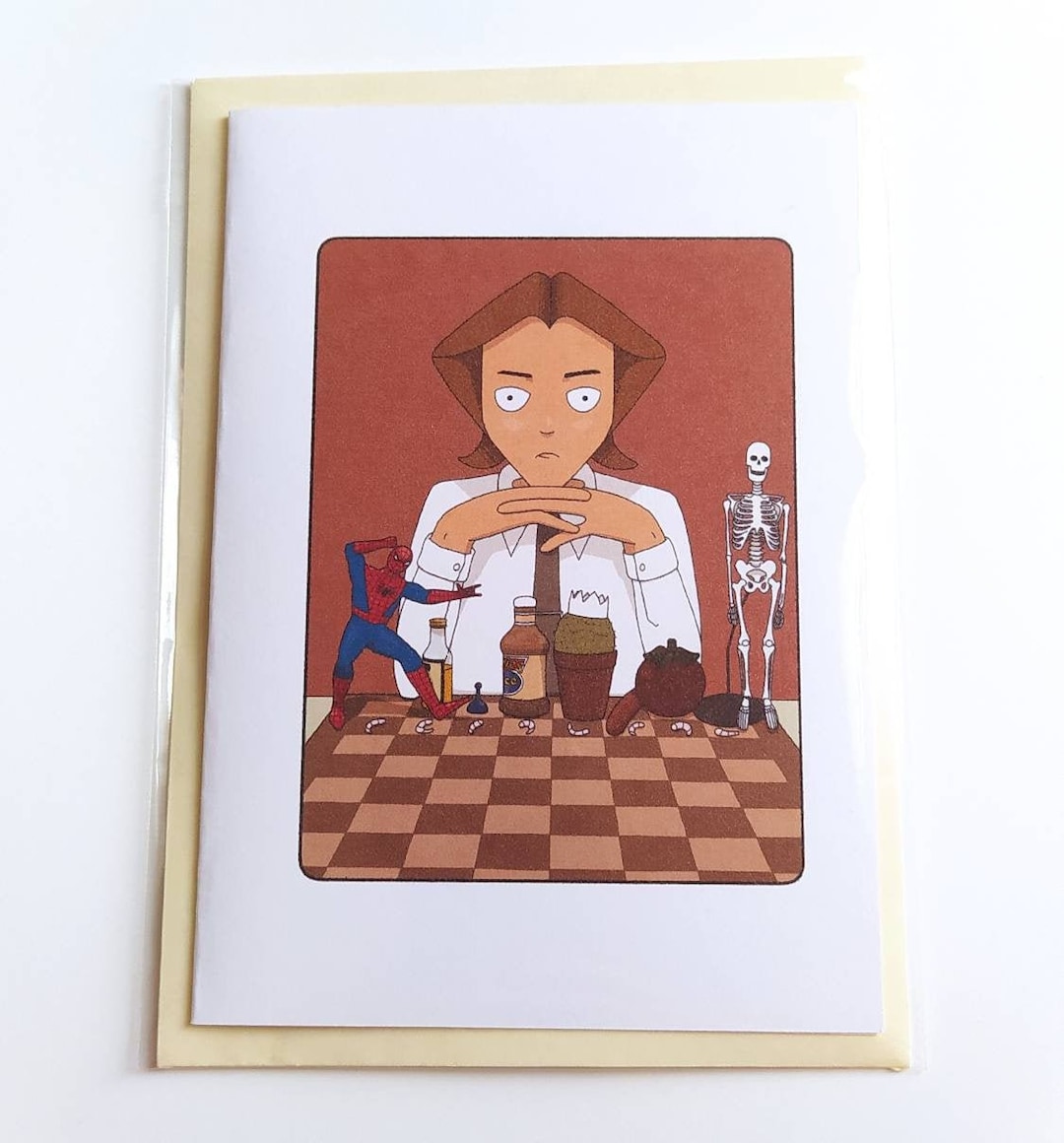 Rik Mayall Card, Bottom Card, BBC, Queen's Gambit, TV Crossover, Chess ...