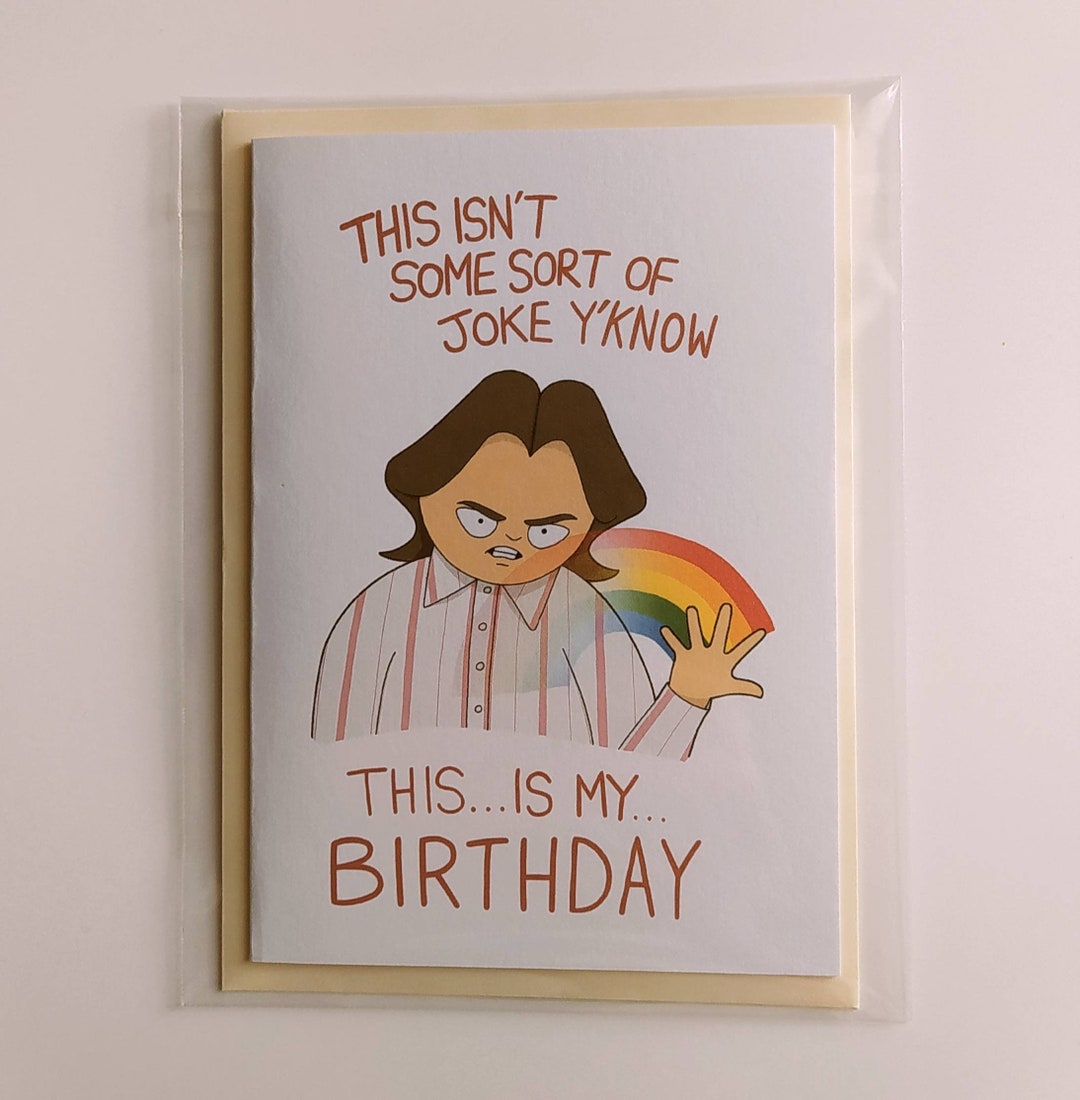 Rik Mayall Birthday Card, Bottom Card, BBC, Rainbow, Happy Birthday ...