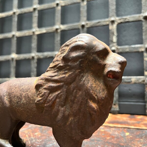 Cast Iron Lion Bank - Etsy