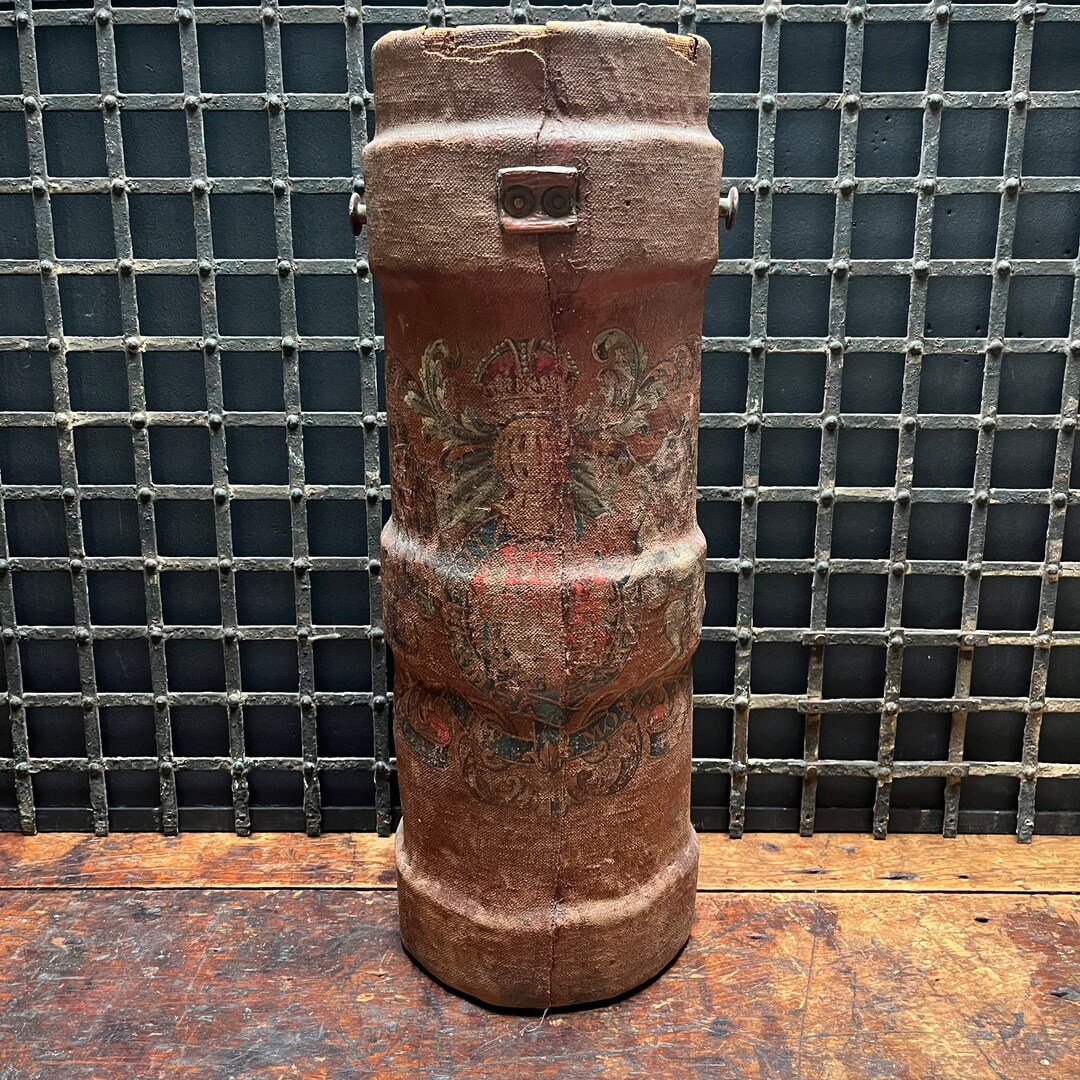 Antique Armorial Canvas Cordite Case Umbrella Stick Stand - Etsy