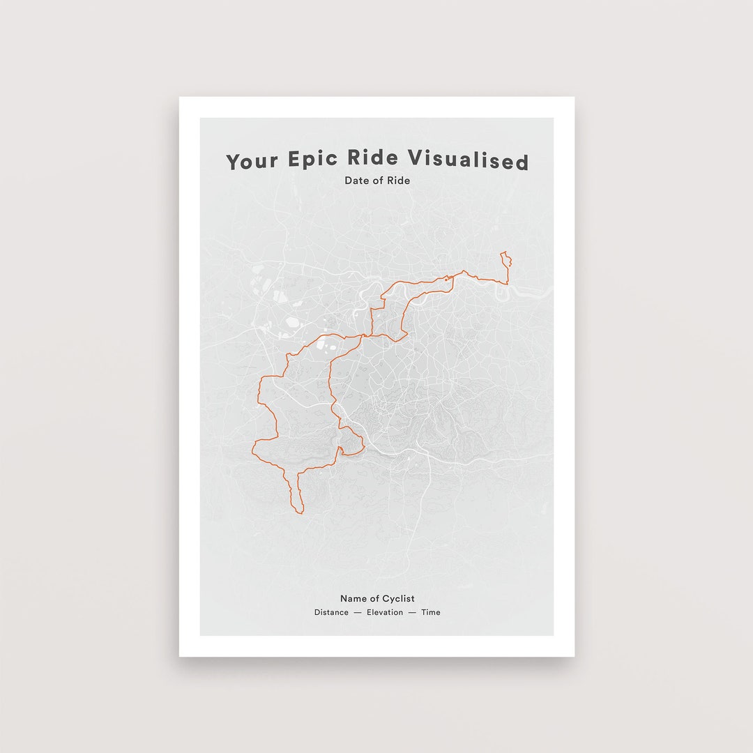 Strava Map Print - Etsy