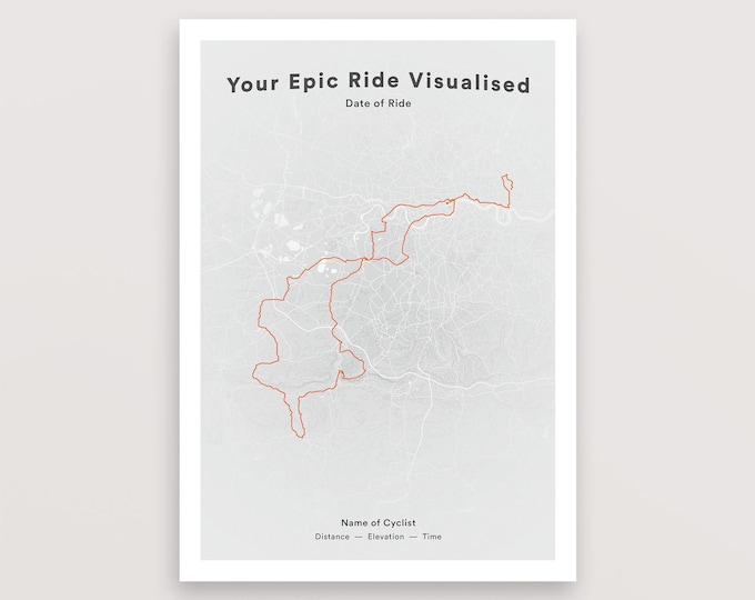 GPX Mapmyrun, Strava Print Route Map Print Gift for Runner Running ...