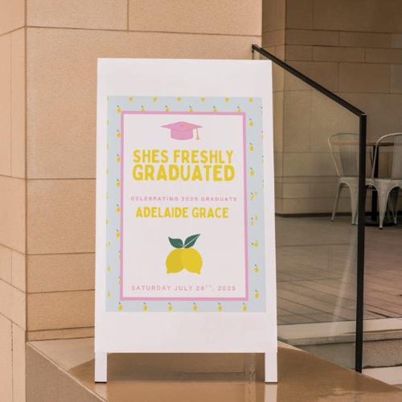 Freshly Graduated Welcome Poster Digital Download - Etsy